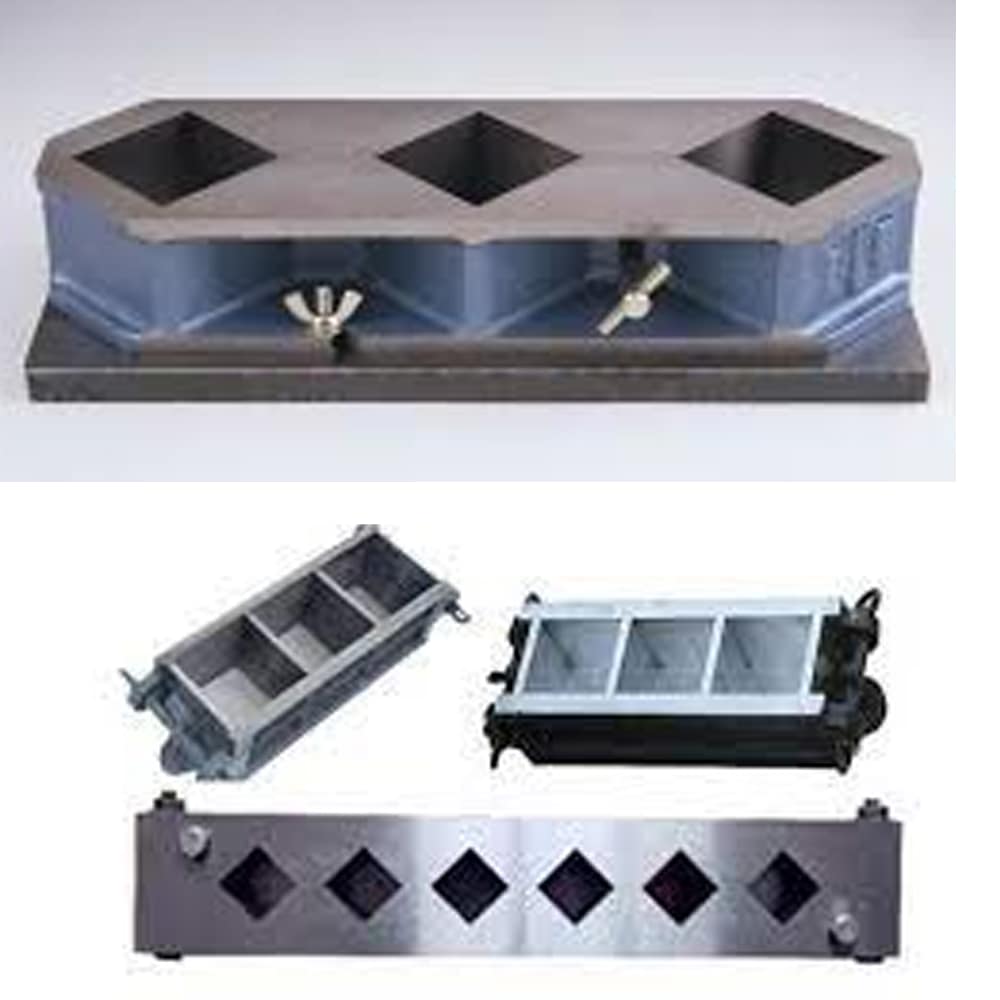 Cement Mortar Three Gang Cube Mould cast iron | civil equipment ...